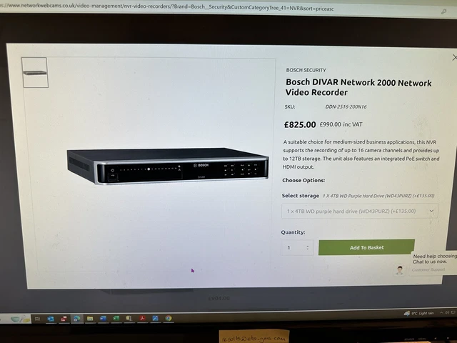 BOSCH NNR DIVAR network 2000 16IP DDN-2516-200N16 £250.00 - PicClick UK