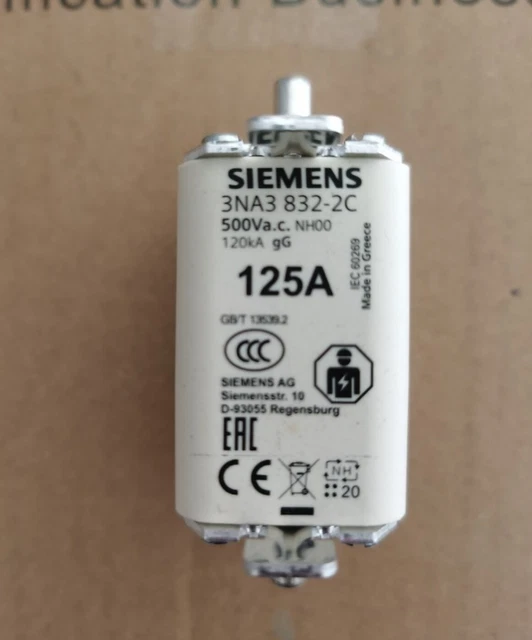 SIEMENS FUSE FUSE core 3NA3832-2C 125A 3NA3836-2C 160A $20.00 - PicClick