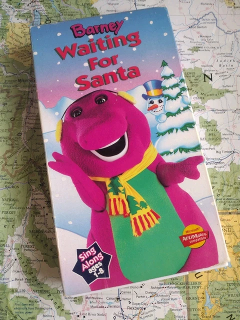 BARNEY VHS WAITING On Santa Christmas Eve North Pole Singing Elves Mrs ...