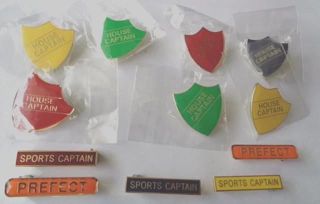 LARGE COLLECTION SCHOOL Enamel Lapel Badges Prefect-Sports Captain £3. ...