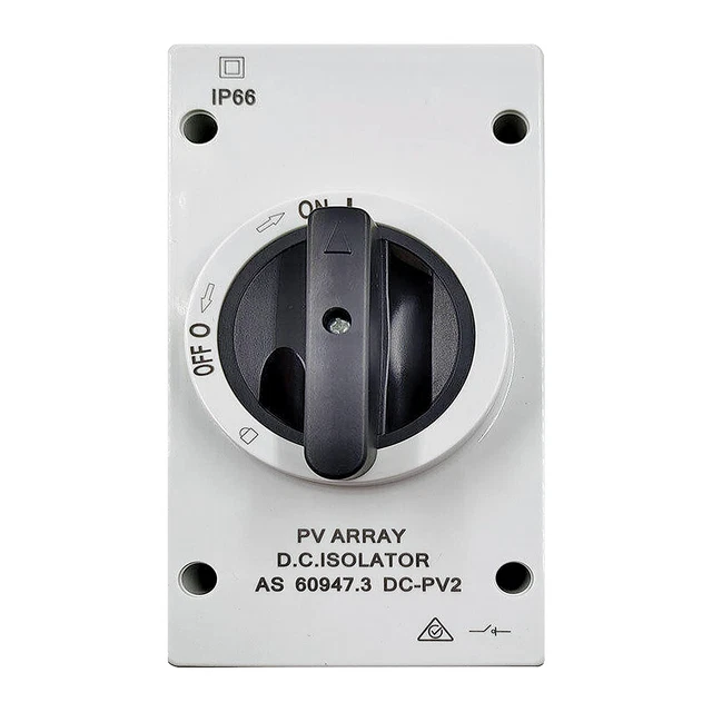 SOLAR PV-TRUE DC Enclosed Rotary Isolator Switch Dc 1000V/32A 2 Pole/4 ...