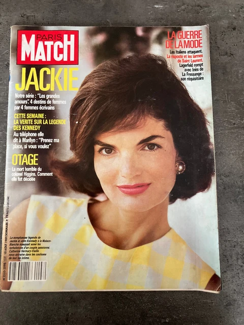 PARIS MATCH N°2098 10/08/1989 Jackie Kennedy Onassis Colonel Higgins ...
