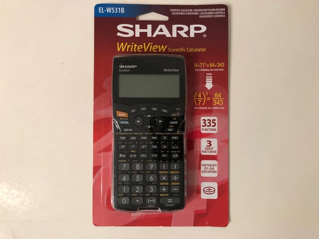 SHARP EL-W531B WRITEVIEW Scientific Calculator For Students FREE UK P&P ...