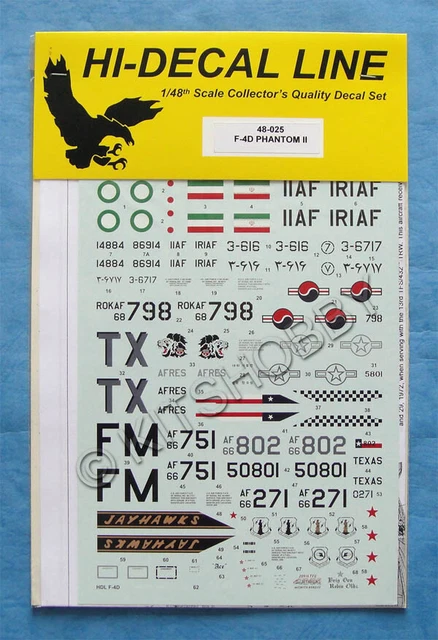 HI-DECAL 1/48 MCDONNELL Douglas F-4D Phantom II Decal $11.50 - PicClick
