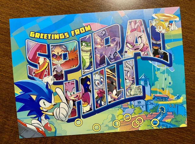 SONIC THE HEDGEHOG Spiral Hill Real Postcard! IDW SDCC Comic Con ...