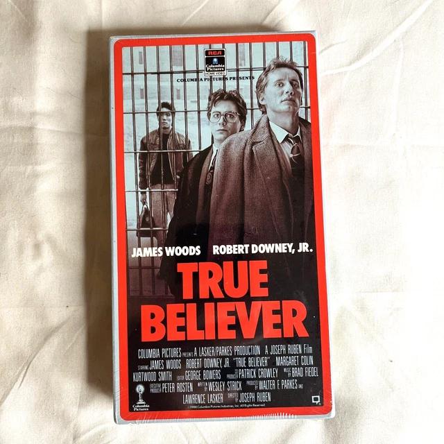 TRUE BELIEVER VHS James Woods Robert Downey Jr Crime Drama Sealed 1989 ...