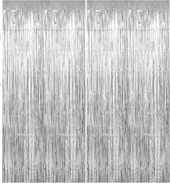 FOIL CURTAINS, PHOTO Booth Backdrop Tinsel Curtain Streamer for ...