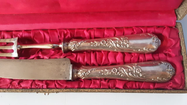 COUVERTS DE SERVICE à découper Poinçon modèle "RD trèfle" métal argenté ...