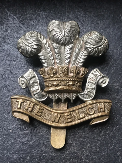 WELCH/WELSH REGIMENT ORIGINAL British Army Second World War Cap Badge ...