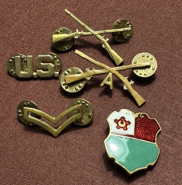 VINTAGE MILITARY PINS US WW2 $0.99 - PicClick