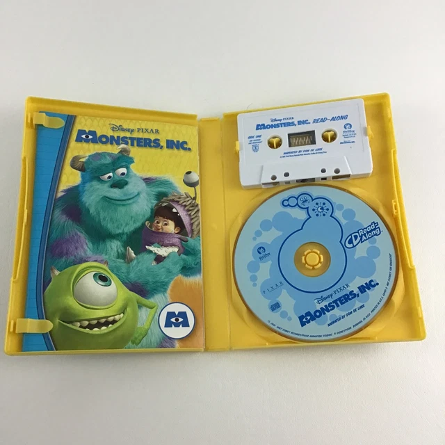 DISNEY PIXAR MONSTERS Inc Read Along Enhanced CD Book Cassette Tape ...