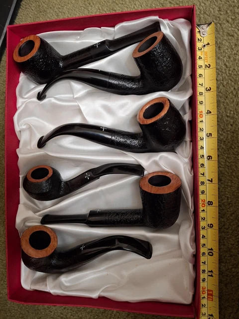 BEAUTIFUL SAMPLE SET of 6 Barling sandblast pipes with 9mm filter stem ...