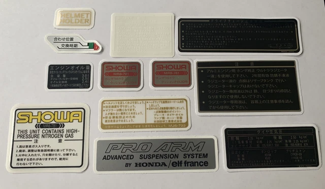 HONDA VFR400 NC30 Japanese Warning Stickers Decals Safety Information £ ...