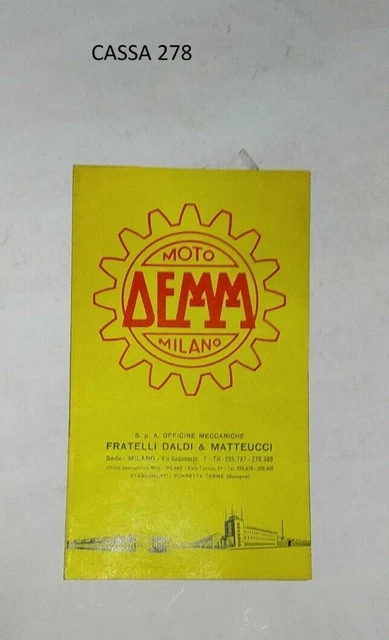 MOTO DEMM DEPLIANT O Pieghevole Originale "Nuovo" Dell'epoca (278) EUR ...