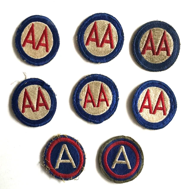 WWII US ARMY Central 3Rd Army Double "A" -- 8 Patches $21.00 - PicClick
