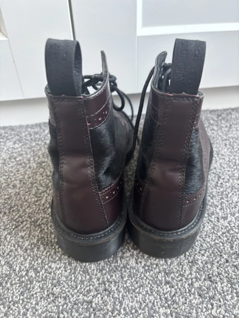 DR MARTENS MATIAS Oxblood Pony Hair Leather Boots UK 5 Rare £103.66 ...