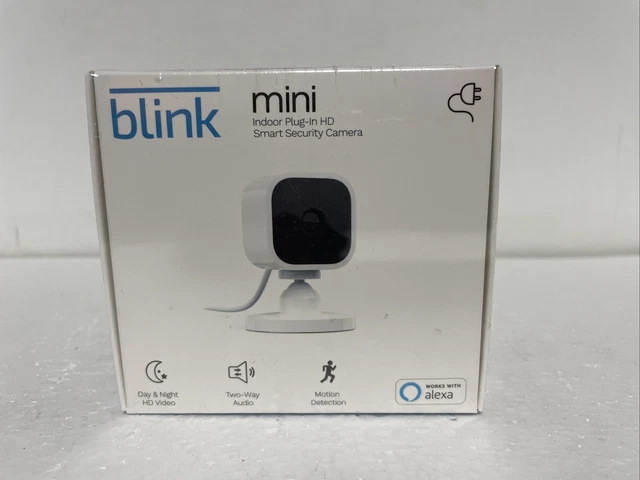 BLINK MINI COMPACT Indoor Plug-in Smart Security Camera 1080 HD Motion ...