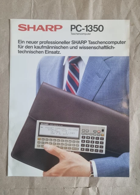 ALTES PROSPEKT 1984 / SHARP PC-1350 Taschencomputer / alte Werbung EUR ...