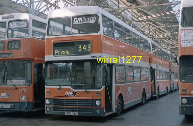 ORIGINAL BUS PHOTOGRAPHIC negative GM Buses North Metrobus 5115 SND115X ...