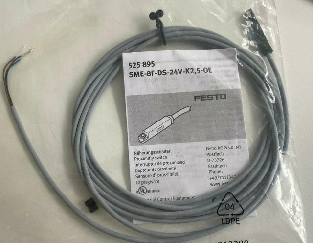 FESTO PROXIMITY SENSOR SME-8F-DS-24V-K2,5-OE 525895 EUR 12,00 - PicClick DE
