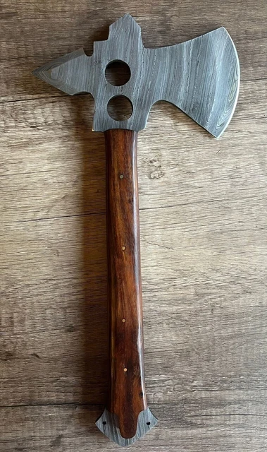 HANDMADE DAMASCUS STEEL Pathfinder Tomahawk Axe For Hunting Camping ...