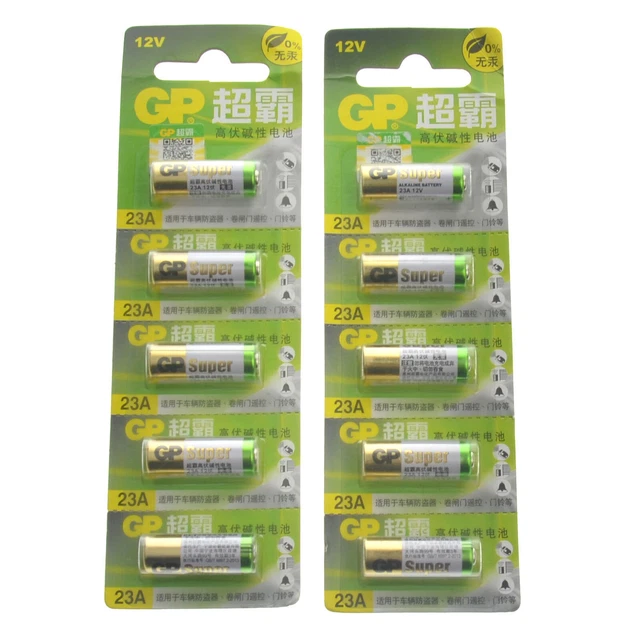 10X PILAS ALCALINAS GP 23AE GP 23A MN21 A23 V23GA VR22 12V 23A EUR 12 ...
