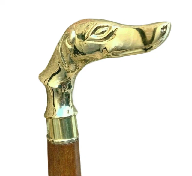 Bastón De Paseo Bastón Cabeza De León En Bronce Lacado Bastón Plegable