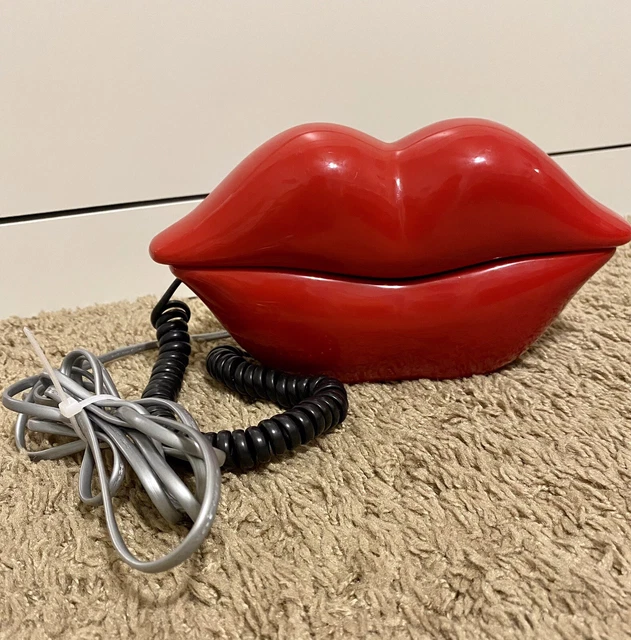 VINTAGE TELEMANIA RED HOT LIPS Push Button Telephone landline 1980's ... VINTAGE TELEMANIA RED HOT LIPS Push Button Telephone landline 1980's ...