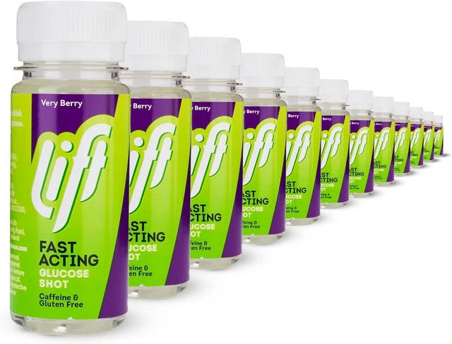 LIFT | FAST-ACTING Glucose Energy Juice Shots | Very Berry | 12 Pack of ...