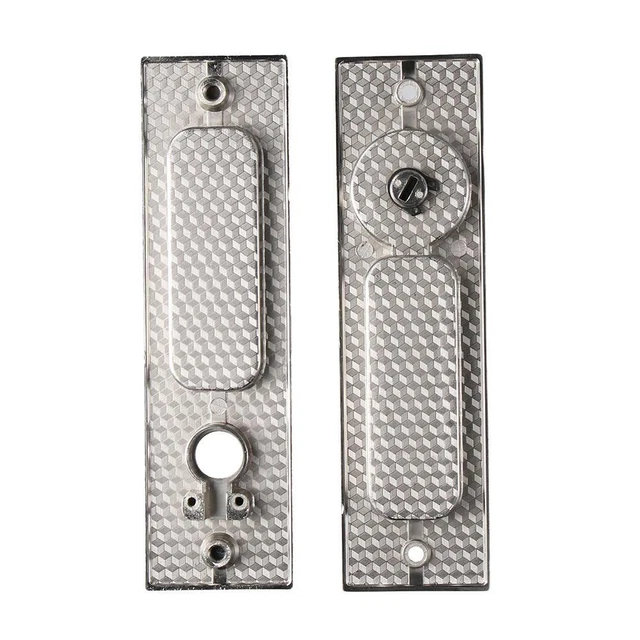 BRUSHED SILVER HANDLE Latch Sliding Door Mortise Lock Pocket Door Lock ...
