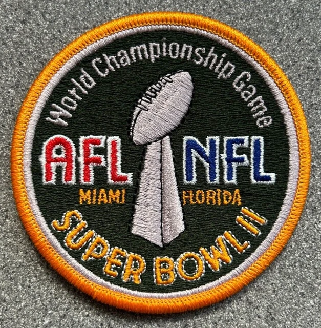 1968 SUPER BOL II Officiel NFL Football Patch Packers Willabee Ward Pas ...