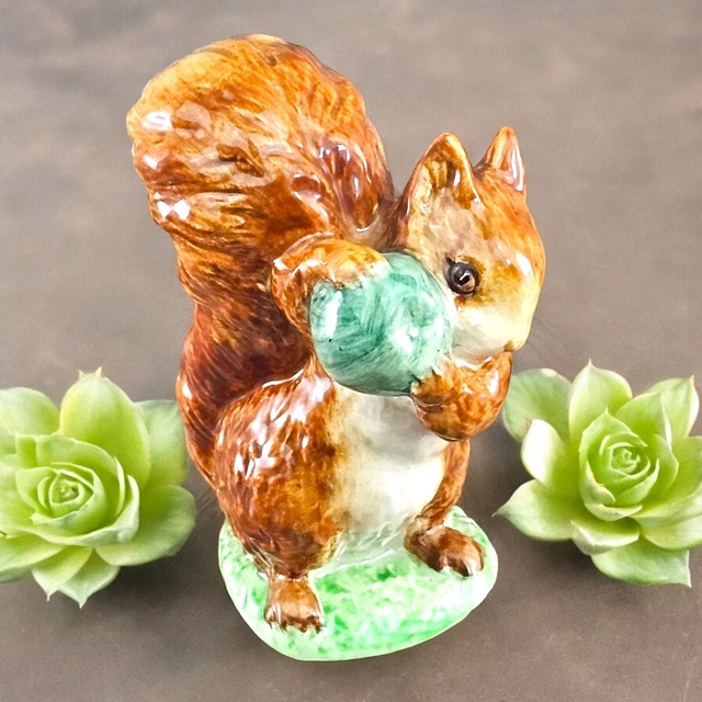 VINTAGE BESWICK BEATRIX Potters Squirrel Nutkin Figurine Porcelain ...