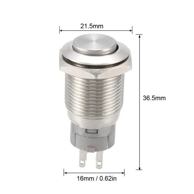 2NC 2NO 2COM Push Button Switch 16mm Momentary Switch Durable Car $13. ...