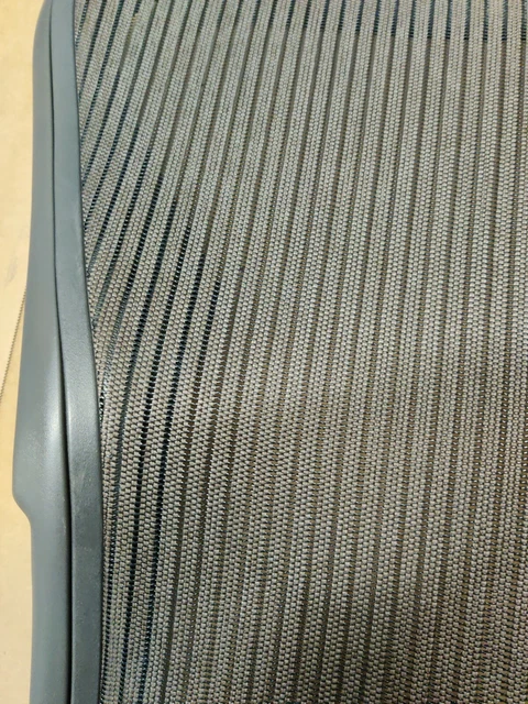 HERMAN MILLER AERON Size B Back Rest Dark Gray Frame light brown Mesh ...