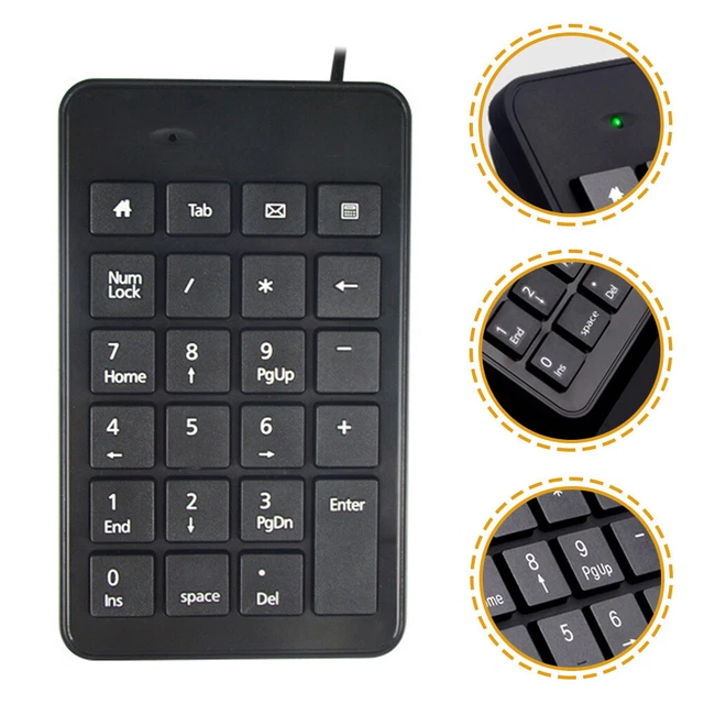 LAPTOP NUMERIC KEYBOARD Small Keypad Keyboard Wireless Numeric Keyboard ...