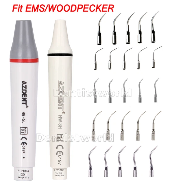 Dental Piezo Ultrasonic Scaler Handpiece Led Fit Woodpecker Ems 5pc