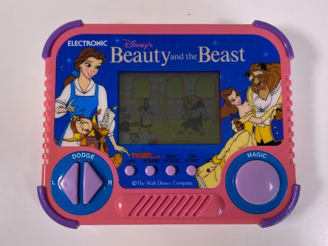 DISNEY'S BEAUTY AND the Beast Retro LCD handheld game Tiger Electronics ...