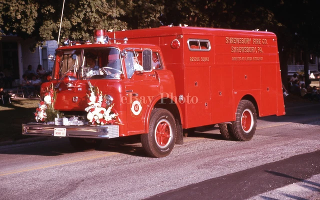 FIRE APPARATUS SLIDE- Shrewsbury PA Fire Company Ford C Rescue $5.00 ...