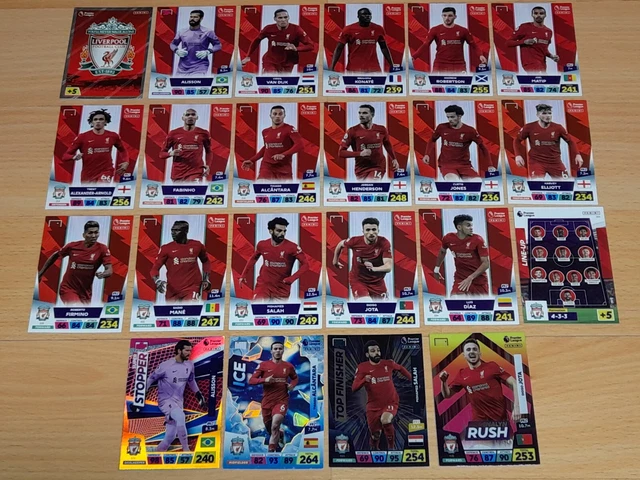 PANINI 2023 LIVERPOOL Adrenalyn XL Premier League Player Cards x22 ...