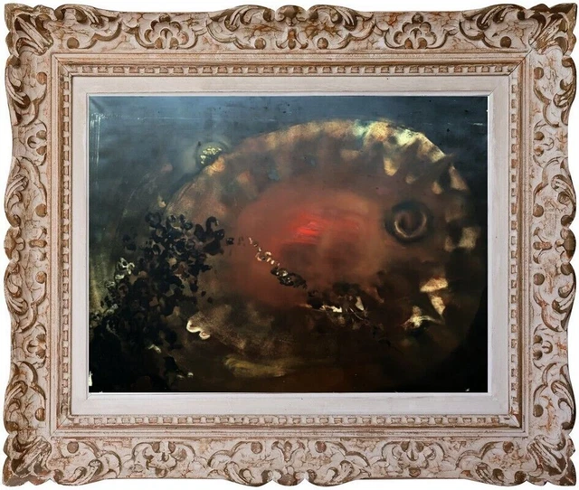 L'ESPAGNOL ALFRÉDO MONASTERIO (1930-1994) Rare Peinture Surréaliste ...