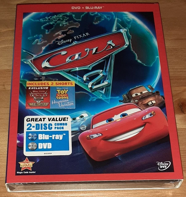 CARS 2 (BLU-RAY + DVD, 2011, BRAND NEW, 2-Disc Set with Slipcover ...