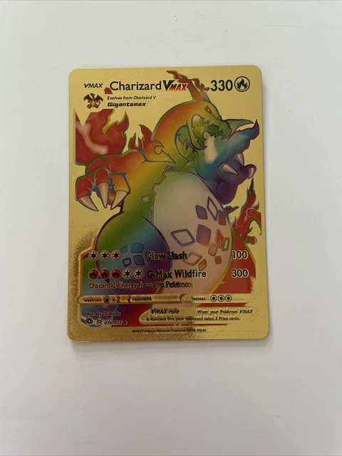 GOLD RAINBOW POKEMON Charizard Vmax 074/073 Fan Art NEW EUR 10,54 ...