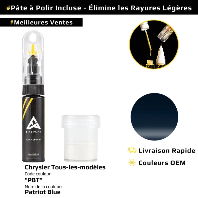 PEINTURE DE RETOUCHE pour Chrysler Tous modèles Code: PBT Patriot Blue ...