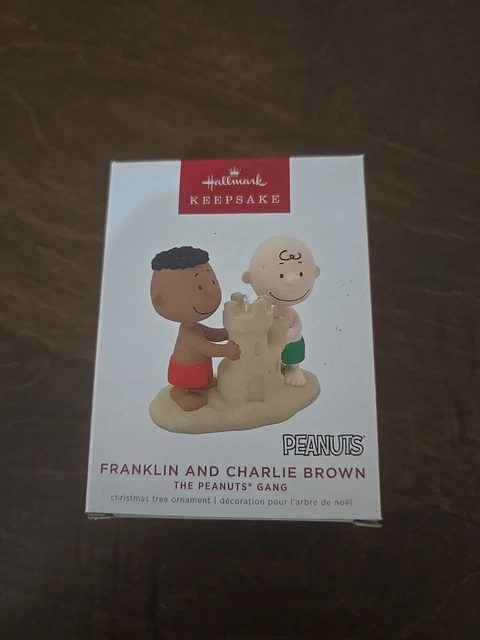 2022 HALLMARK FRANKLIN AND CHARLIE BROWN Snoopy Peanuts Gang Ornament ...