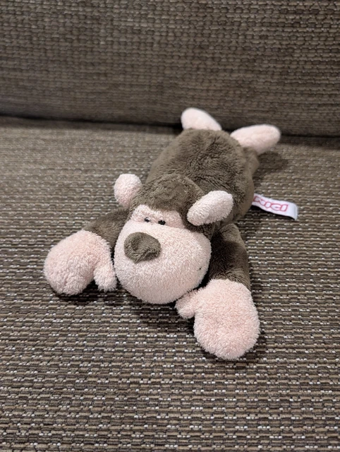 NICI GERMANY MONKEY Chimp Lying Down Beanie Plush Soft Toy Retired 8 ...