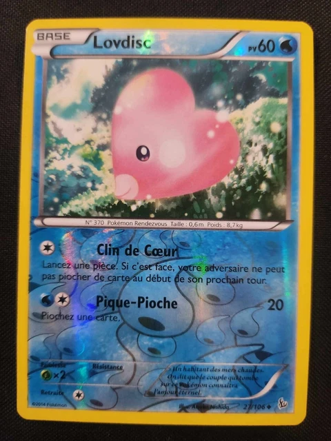CARTE POKEMON : Lovdisc Reverse, XY02, YX étincelle, 2014, FR EUR 2,00 ...