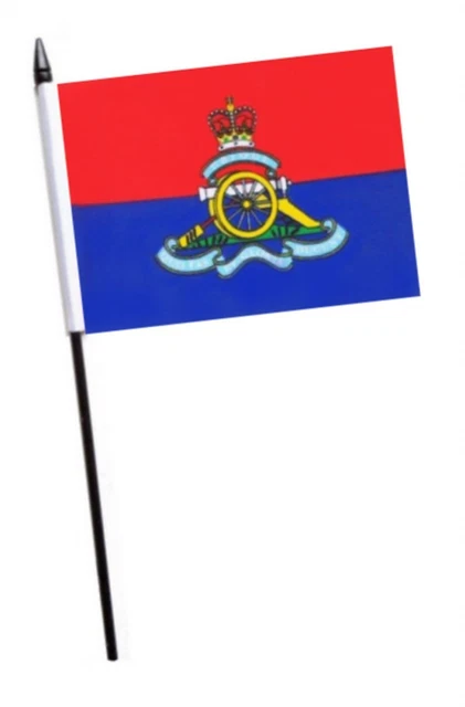 ROYAL REGIMENT OF Artillery Small Hand Flag (6" x 4") £4.22 - PicClick UK