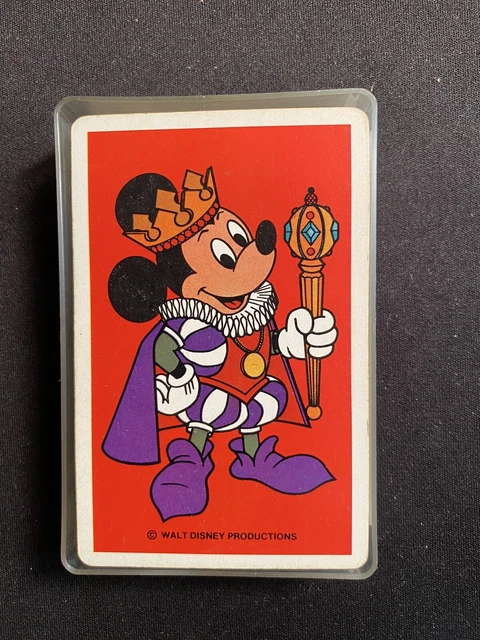 KING MICKEY MOUSE Playing Card Deck Walt Disney Productions Vintage ...