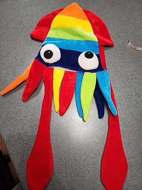 NOVELTY RAINBOW SQUID Hat Costume Party Hat Cap £6.33 - PicClick UK