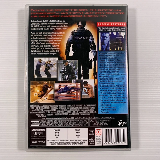 SWAT (DVD, 2003) Samuel L. Jackson, Colin Farrell, Michelle Rodriguez ...